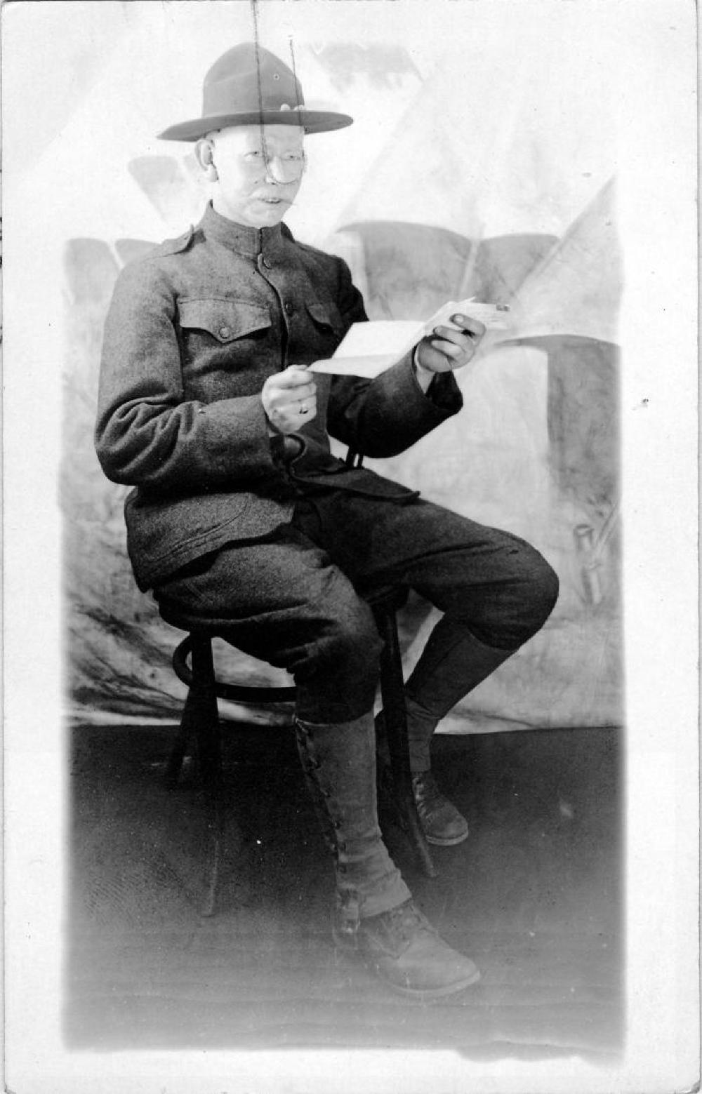 Harold King, World War I Soldier, Sidney, NY, c. 1917