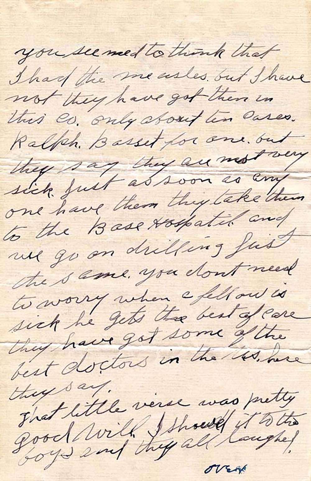George Sheldon Letter