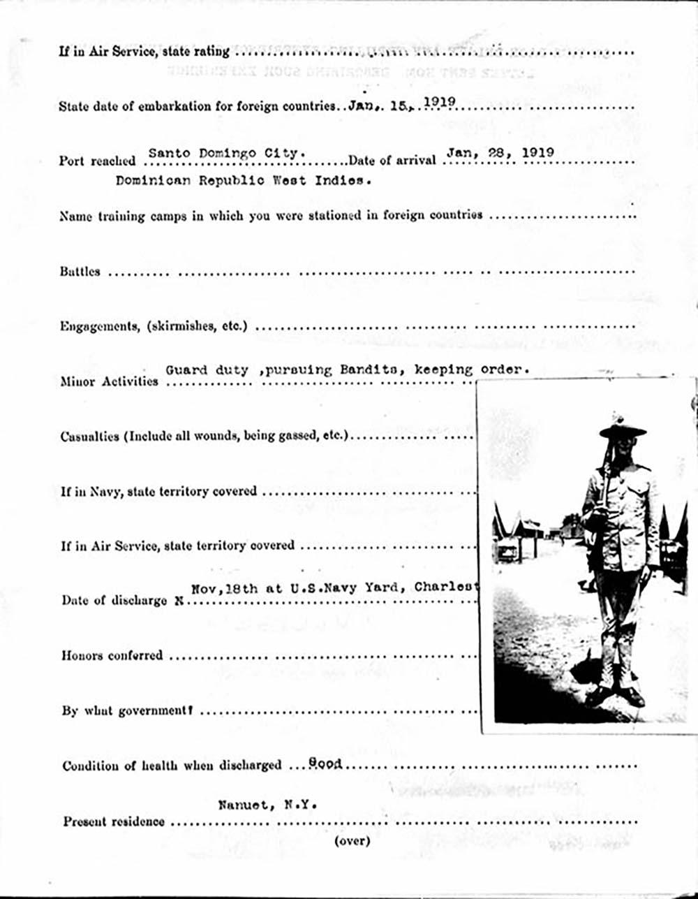 Howard Russell Piper Questionnaire