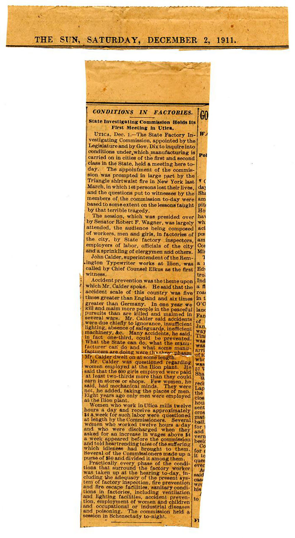 Conditions in Factories