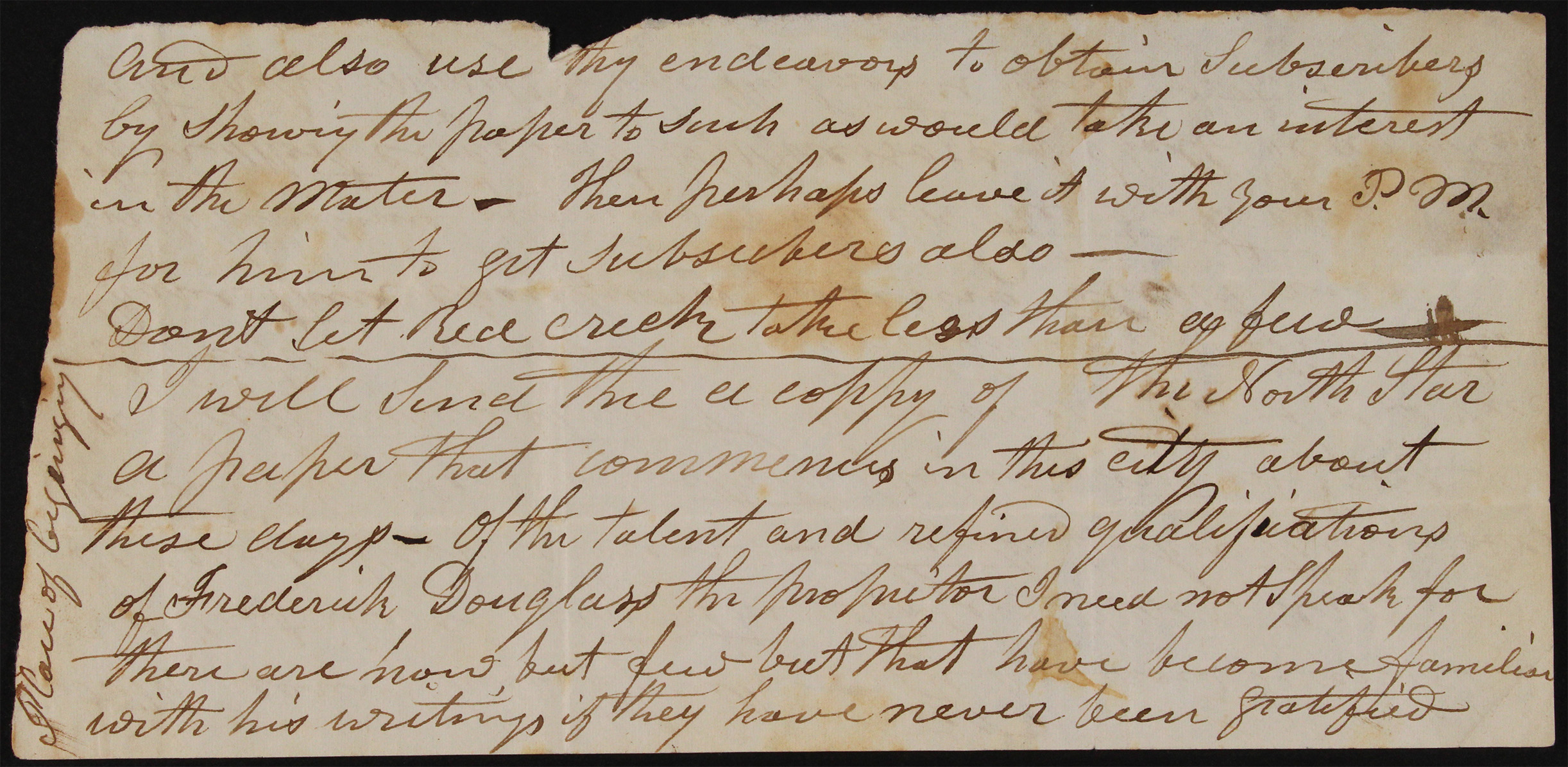 Letter from Daniel Anthony to his brother John Anthony