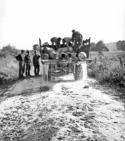 1941 Milk Strike in Delaware County, Milk Dumping
