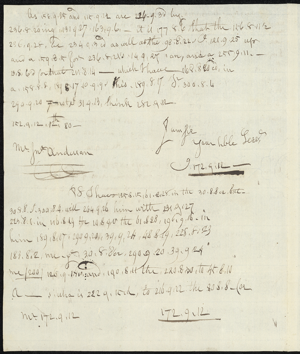 Letter. Benedict Arnold to John André in code, July 12, 1780