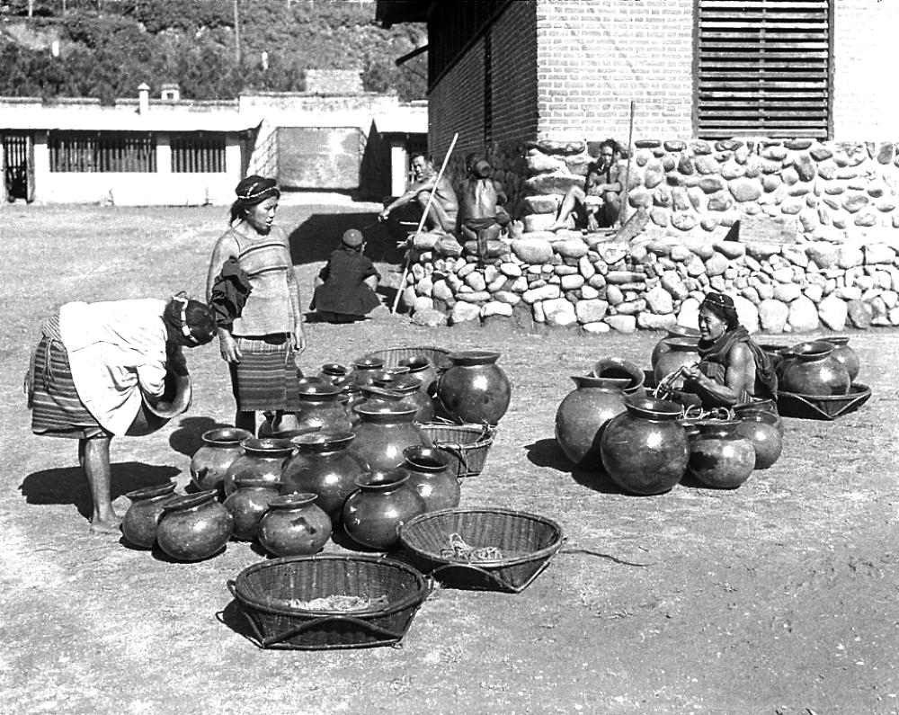 Filipino Women Selling Pottery, Bontoc, Luzon, Philippines, 1932