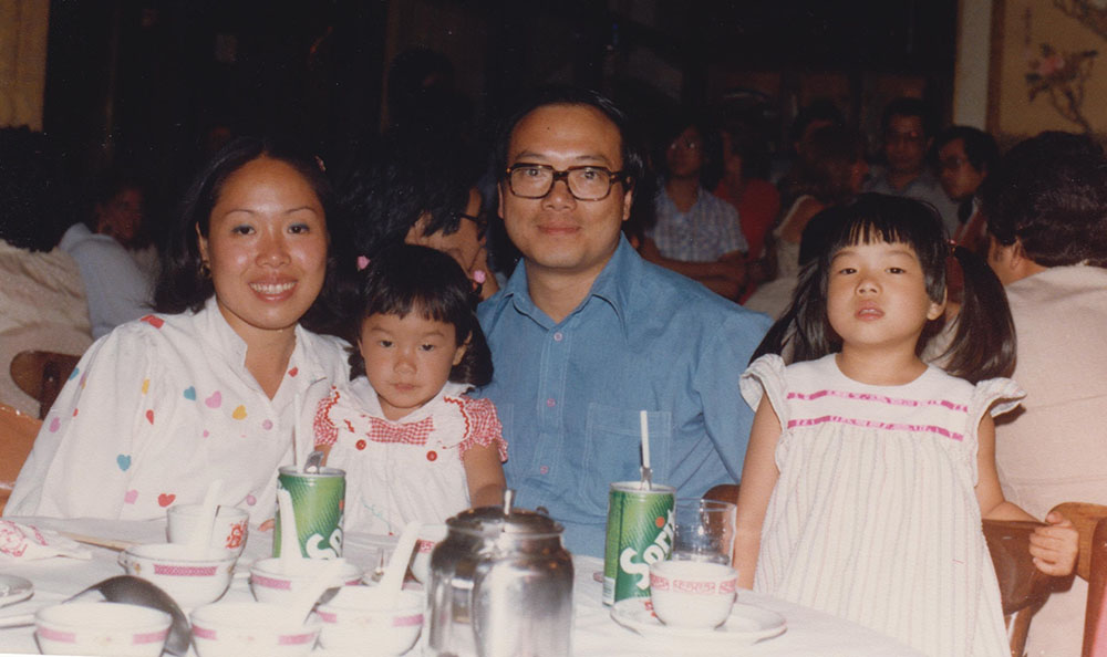 Tsui Ping and Mon Kwon Chu with their daughters Theresa and Ada