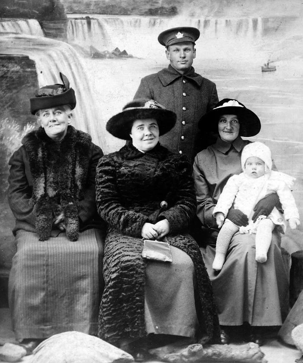 Cecil Johnson and Family, World War I, c. 1917