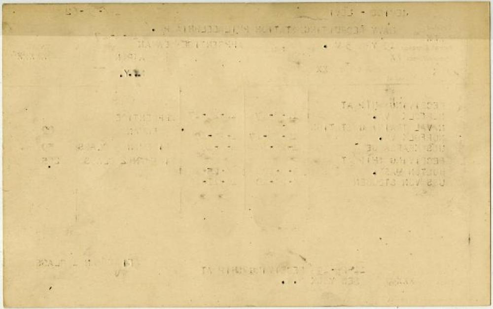 Levi Jemison, World War I Service Record, 1919